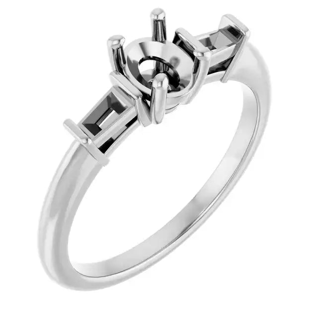 VIVIAN Lab Grown Diamond Engagement Ring Setting for Oval Stones ...