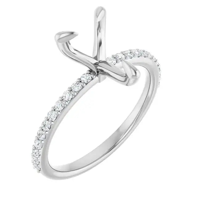SADIE Lab Grown Diamond Engagement Ring Setting for Pear Stones ...