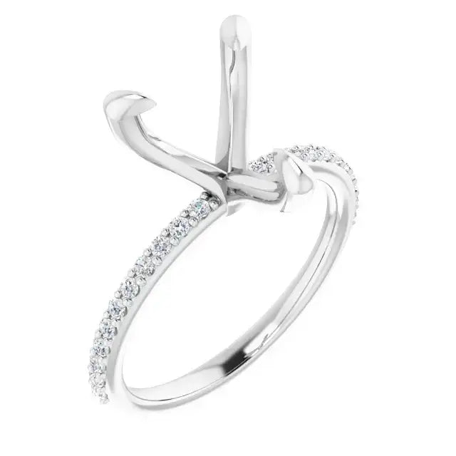 SADIE Lab Grown Diamond Engagement Ring Setting for Heart Stones ...